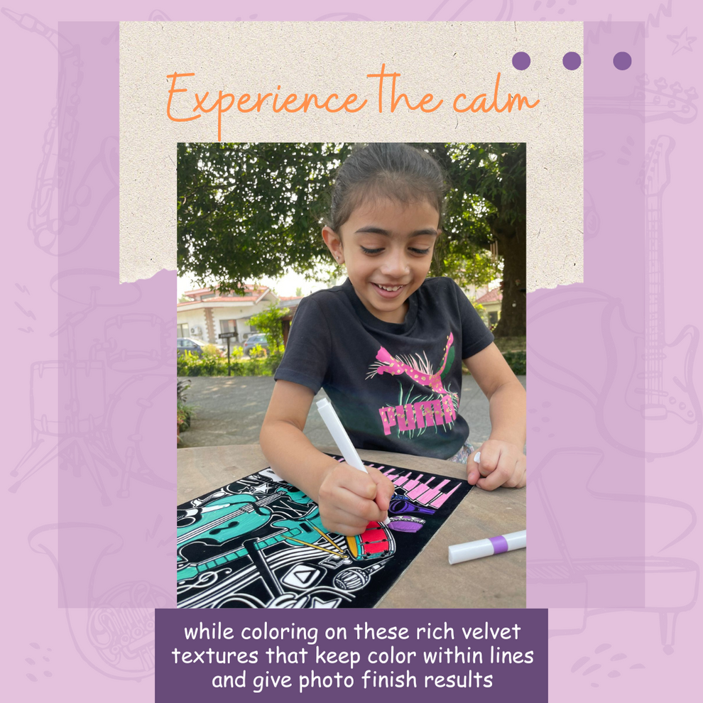 Velvet Colouring Canvas – Melodies of Music – Pepplay